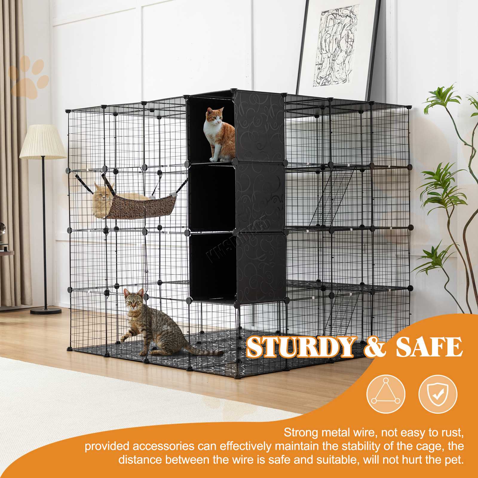 PawHaven Cat Cage Indoor Large Metal Wire DIY Design Small Animal Pet Crate | eBay UK