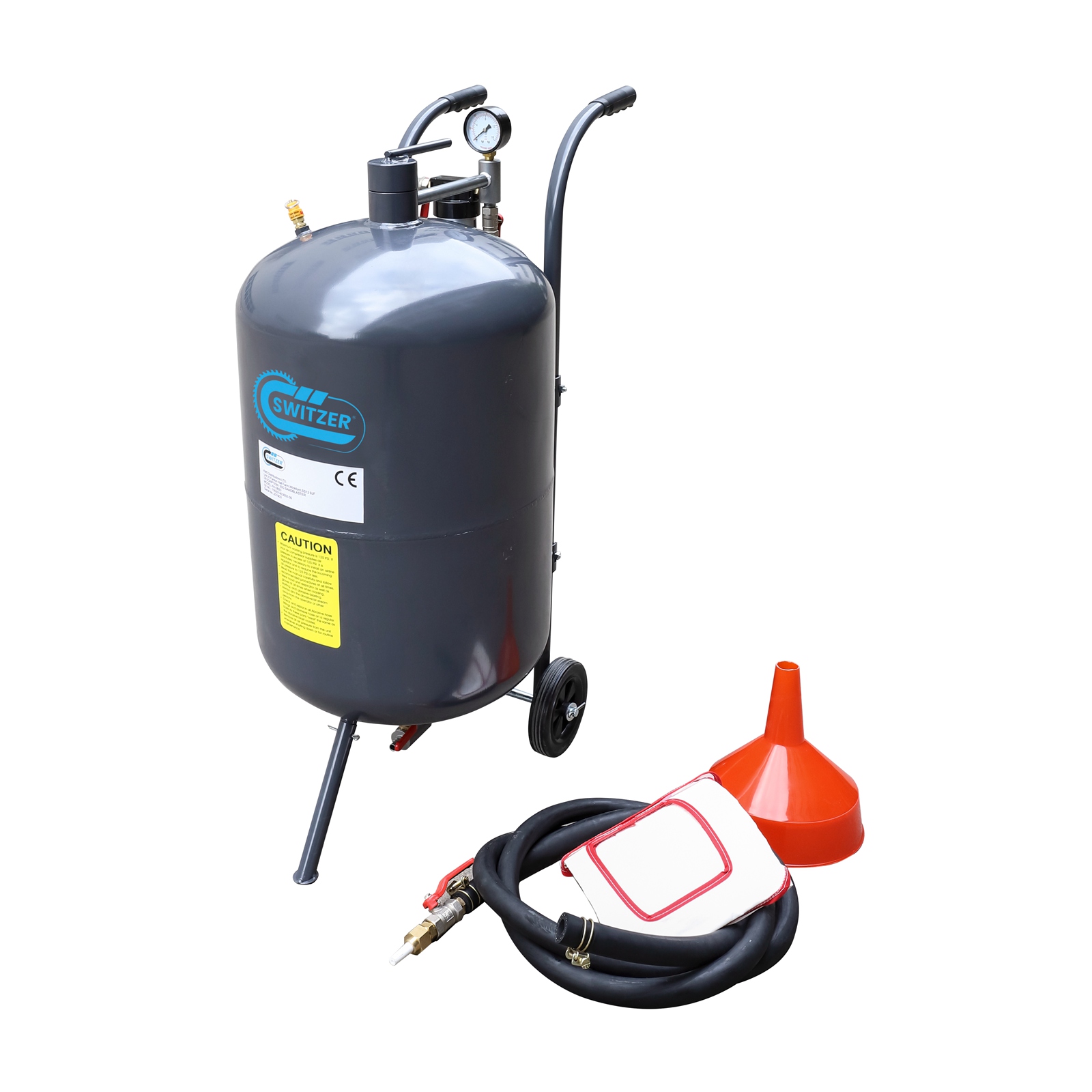 Switzer Portable Sand Blaster - 76L 20 Gallon Mobile Sand Bead Blasting ...