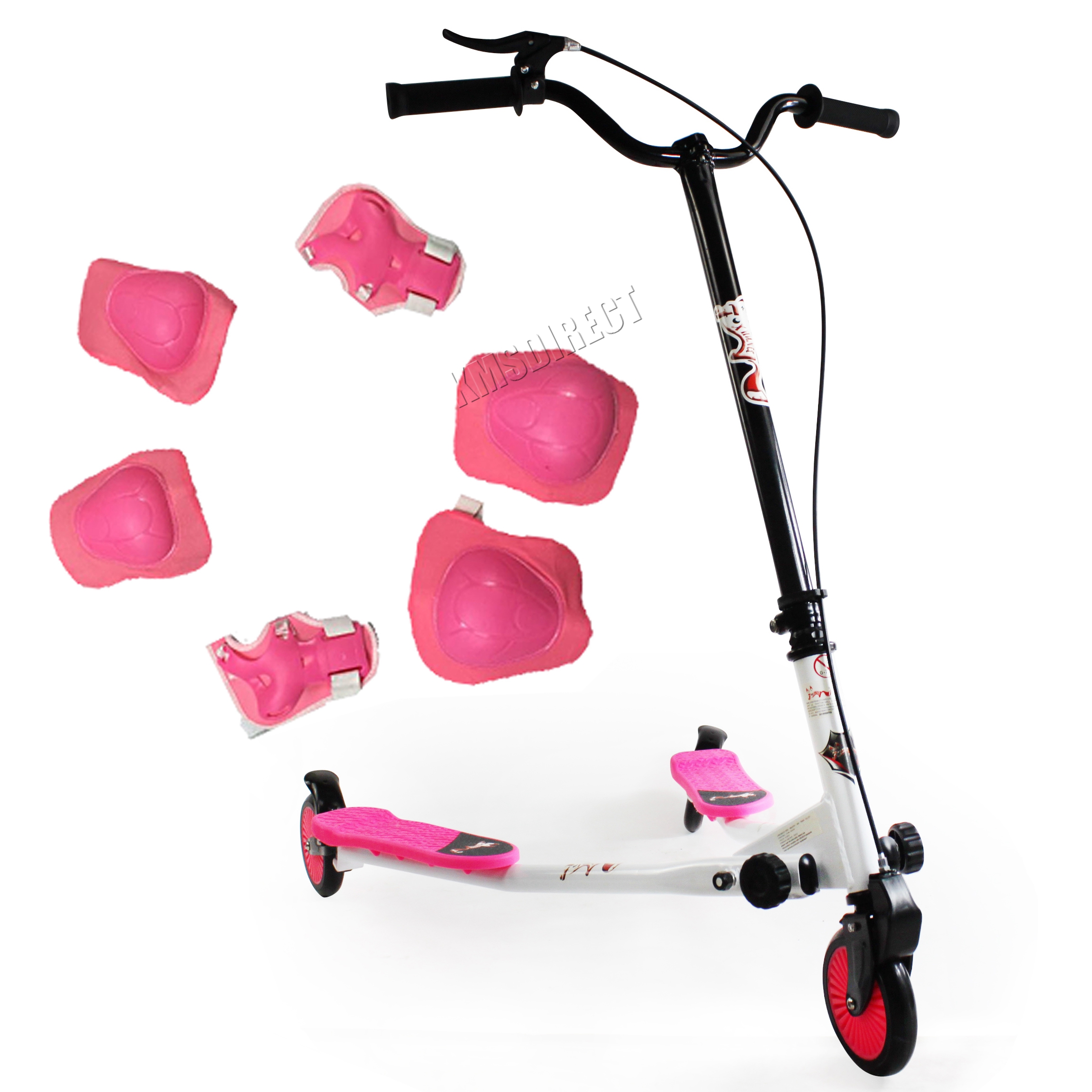 FoxHunter Kids 3 Wheel Swing Tri Slider Motion Winged Push Scooter ...