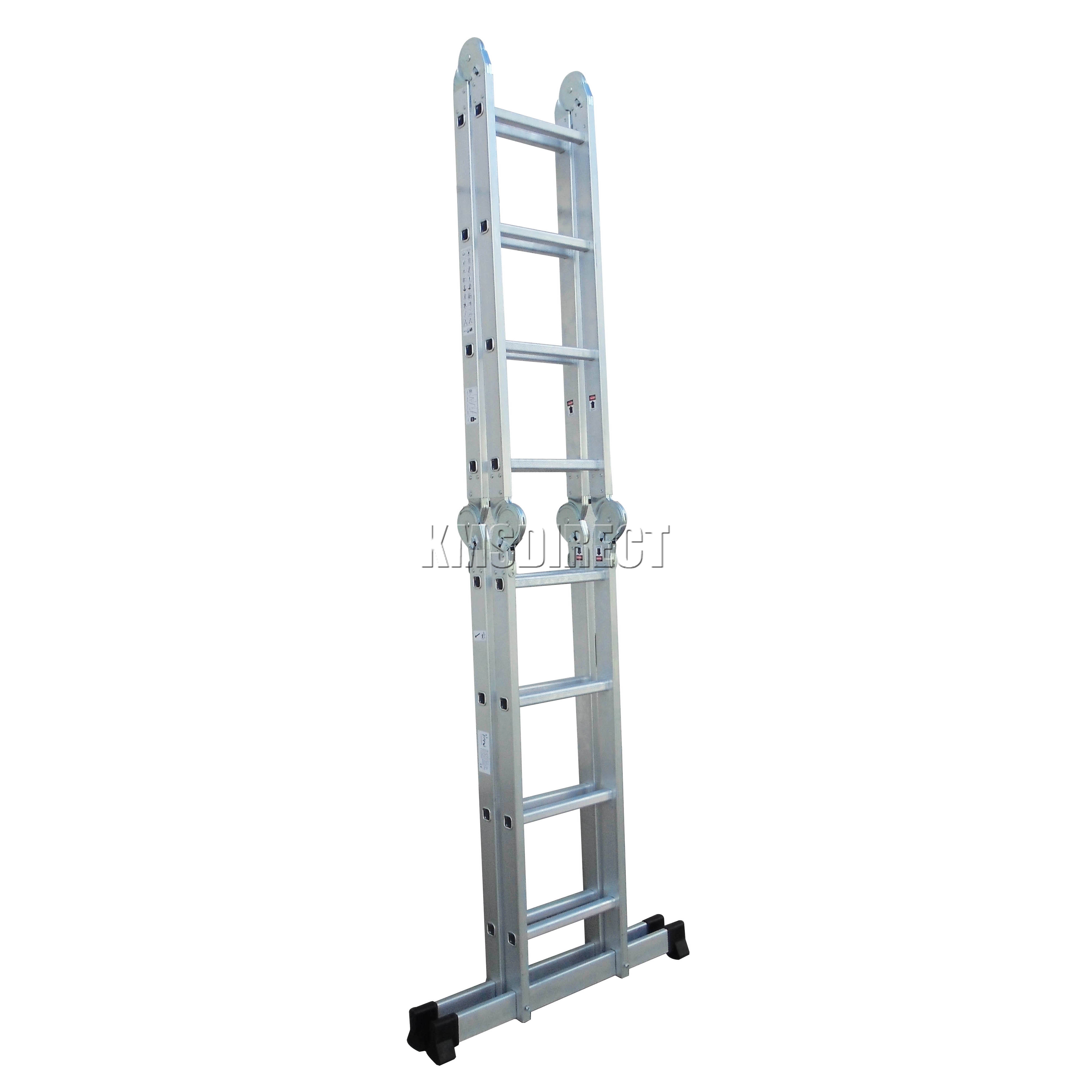 4.75M Multi Purpose Aluminium Extension Ladder Platform Step With Tool ...