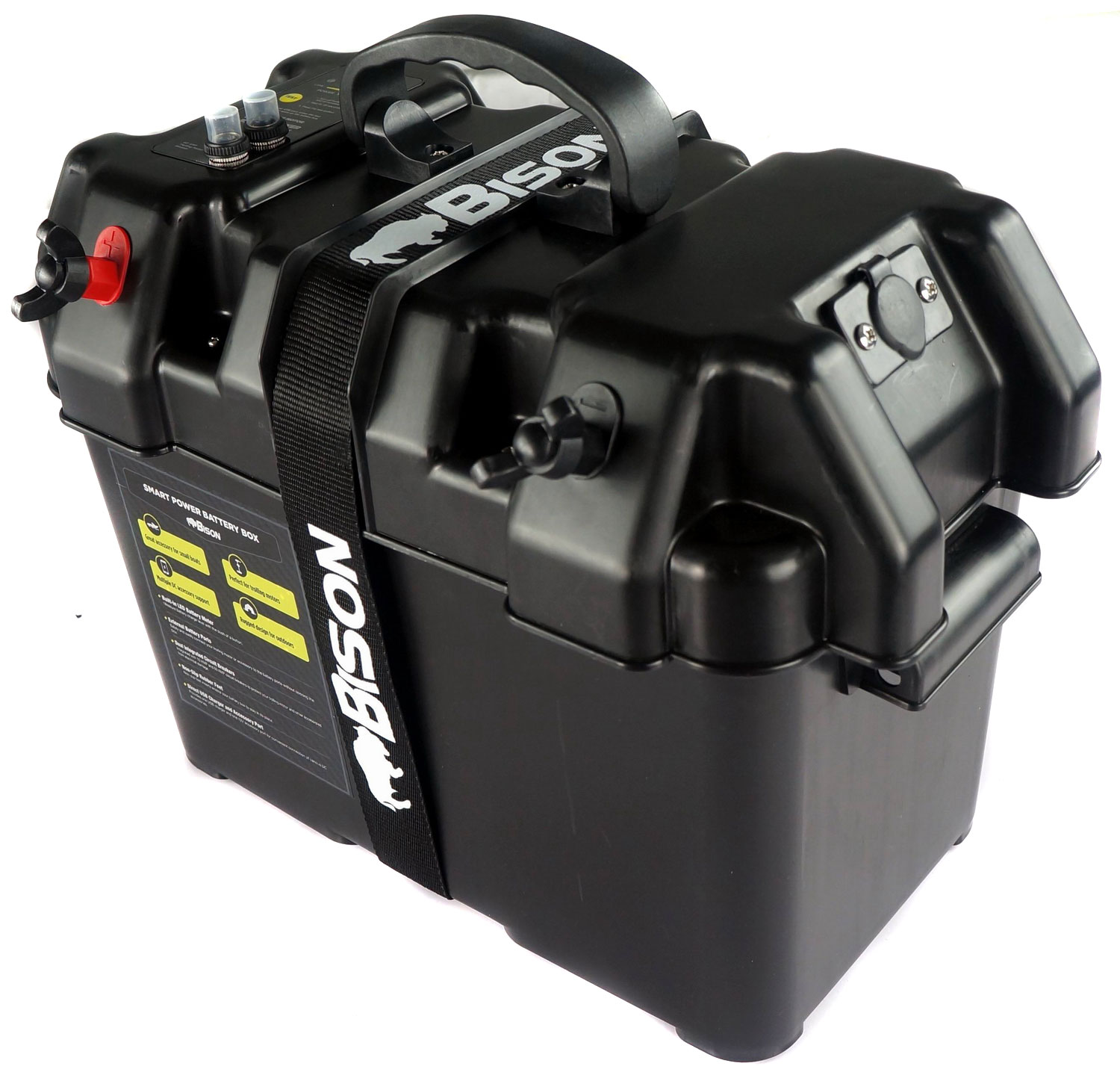 ELECTRIC OUTBOARD BATTERY BOX CARRIER WITH USB CHARGER, BREAKER & 12V ...