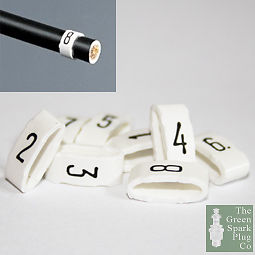 7mm Cable Plug Lead Numbers - Markers 1 to 8 - White | eBay