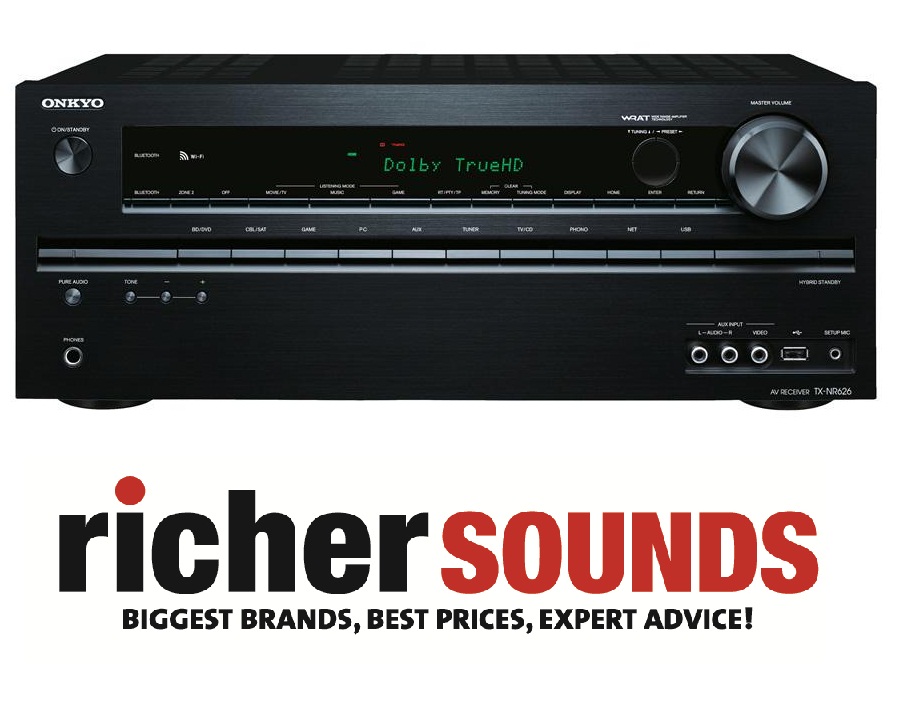 ONKYO TX-NR626 7.2 Channel Wi-Fi Network DLNA Black 4K Home Cinema AV ...