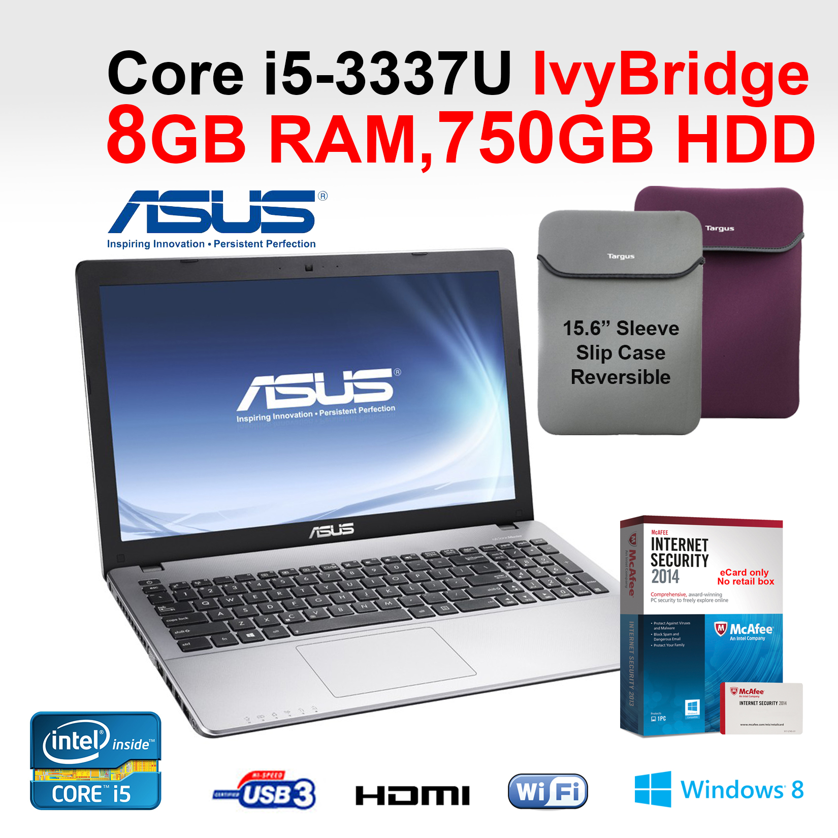 Asus X550CA-XX275H Cheapest Gaming Laptop Core i5-3337U 8GB 750GB 15.6 ...