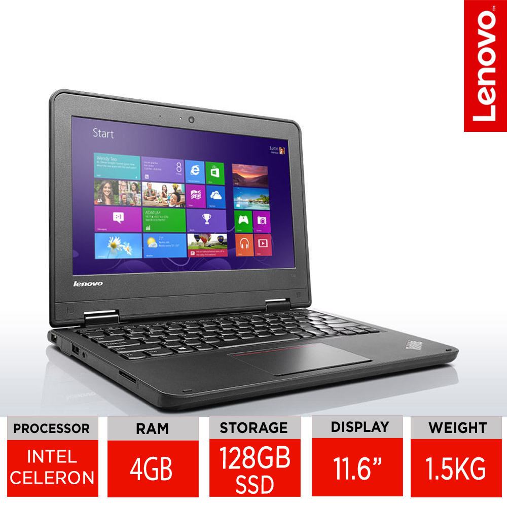 Lenovo ThinkPad 11e 11.6" Mini Laptop Intel Celeron QC N2940, 4GB RAM ...
