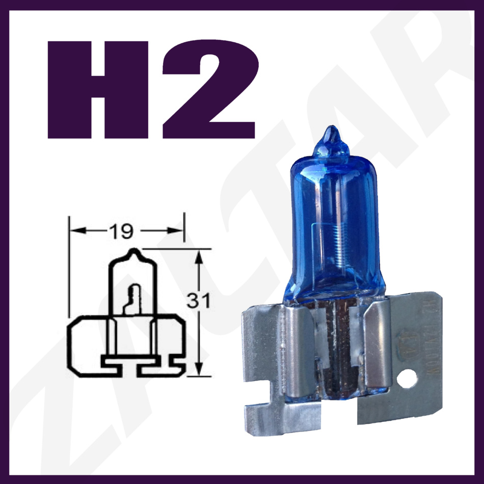 2x H2 479 100w Xenon White Headlight Headlamp Bulbs 12v Super Bright ...