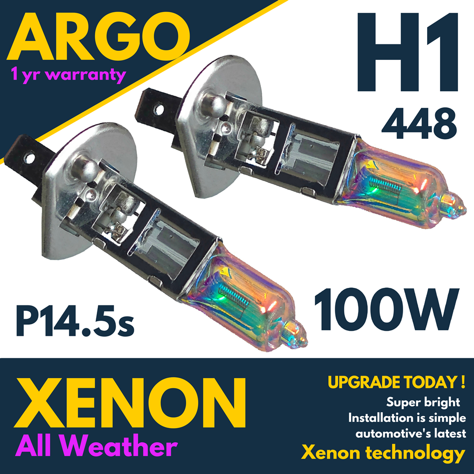 H1 100w Power All White Halogen Upgrade High Main Full Beam Headlight ...