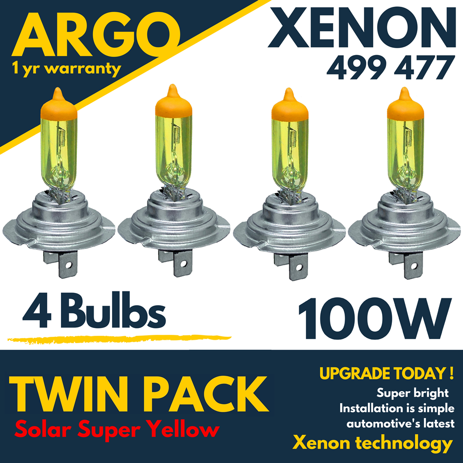 H7 Xenon Yellow Headlight Bulbs Super Amber Gold 3000k Light Bulb Euro ...