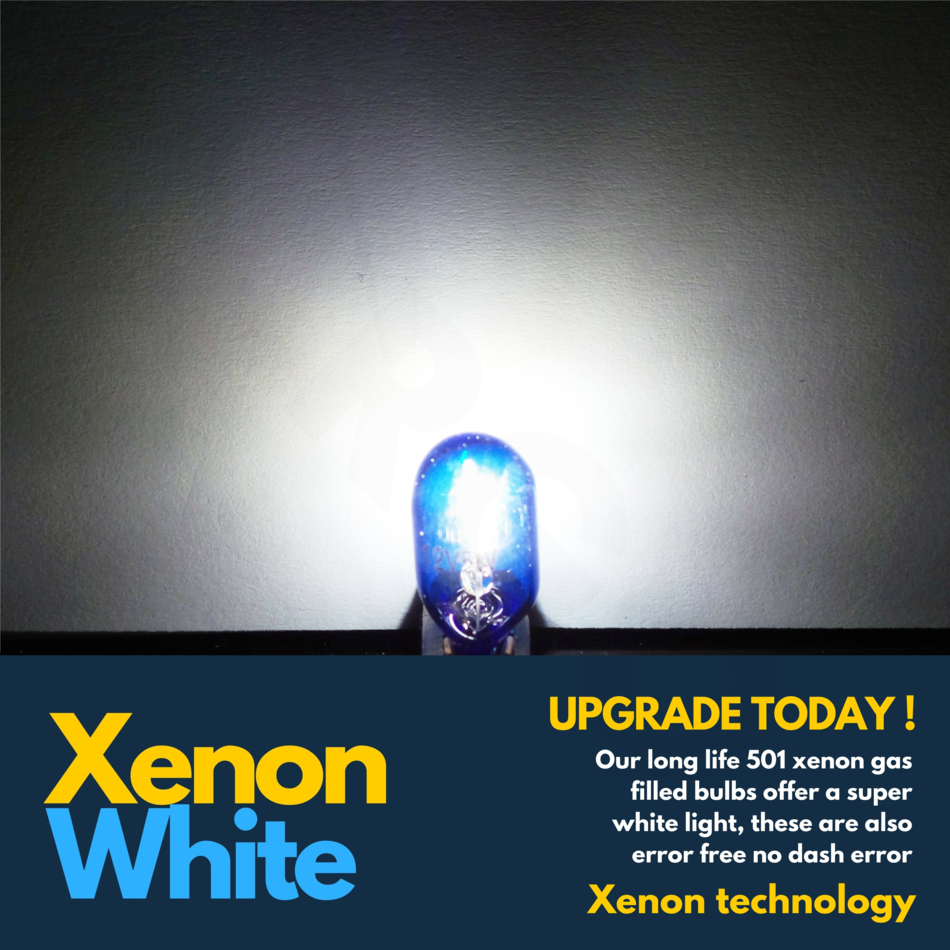 T20 7443 White Halogen 580 Bulbs Dual Filament DRL Side light Super W21 ...