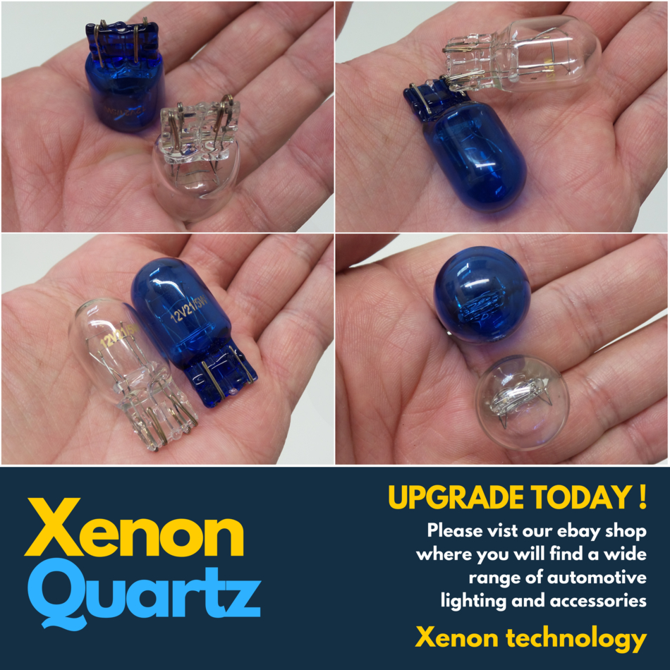 T20 7443 White Halogen 580 Bulbs Dual Filament DRL Side light Super W21 ...