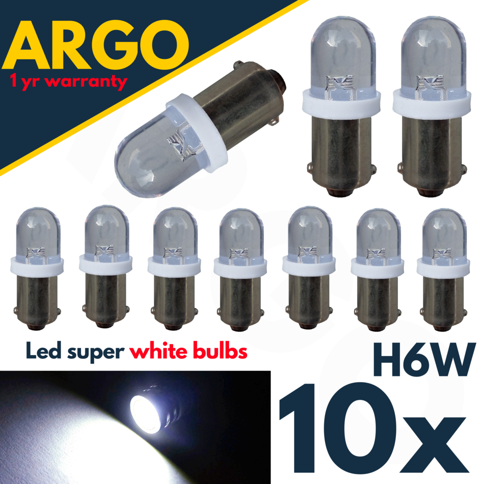 Bax9s Sidelight H6w Led White Car T11 1895 Interior Bulbs 433 434 Side ...