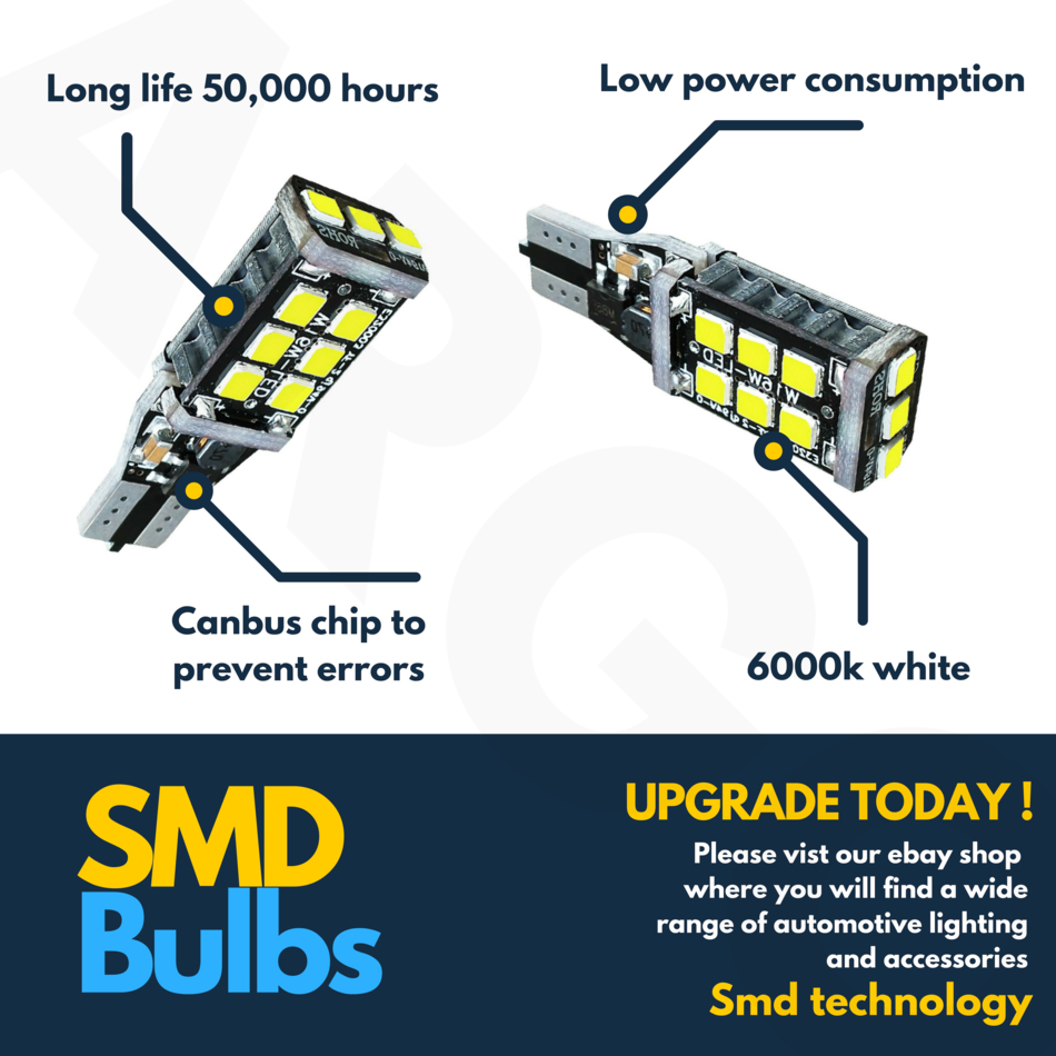 T15 W16W Reverse 921 955 Led Car Light Bulbs Xenon White Canbus Error ...