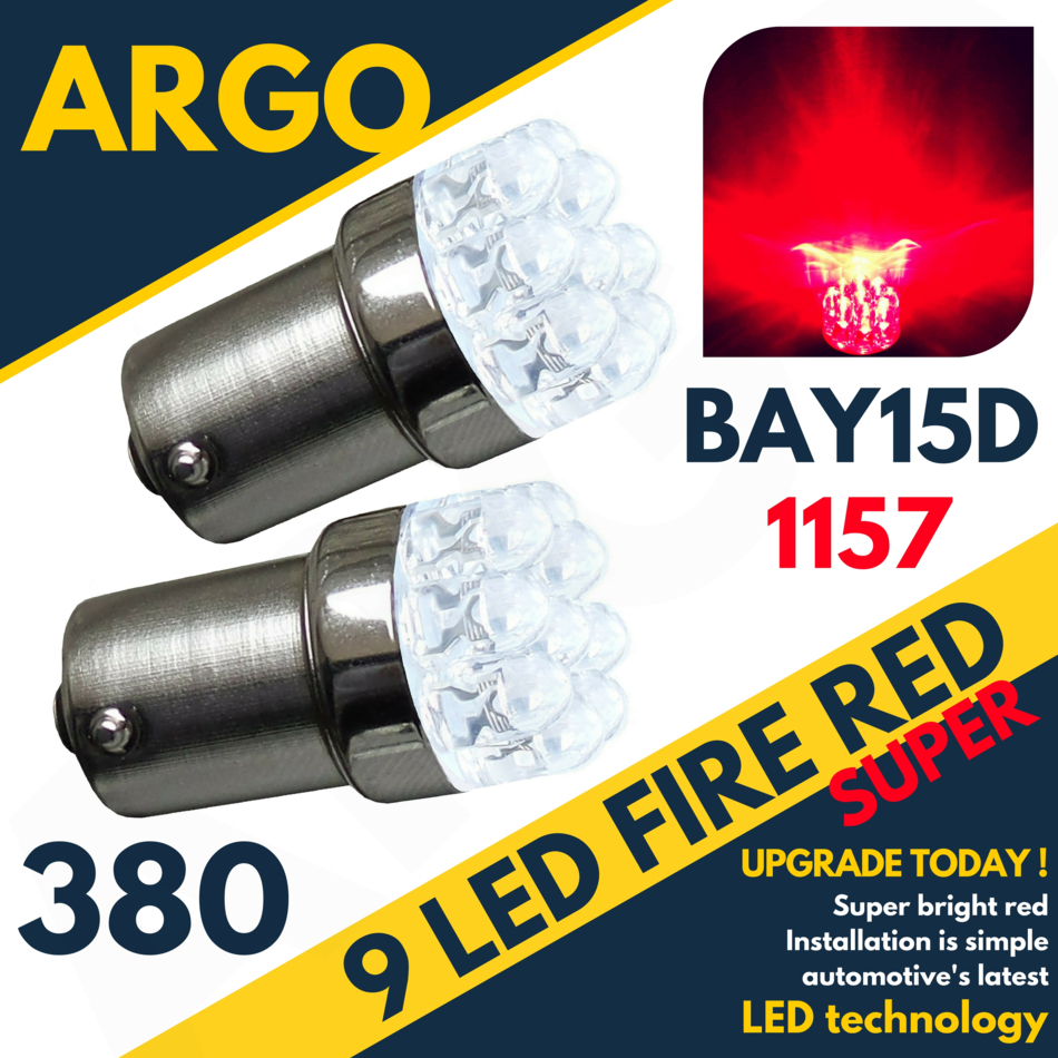 Ford Fiesta MK6 Brake Light Bulbs Red 9 Led Rear Stop Tail Bulbs 2006 ...