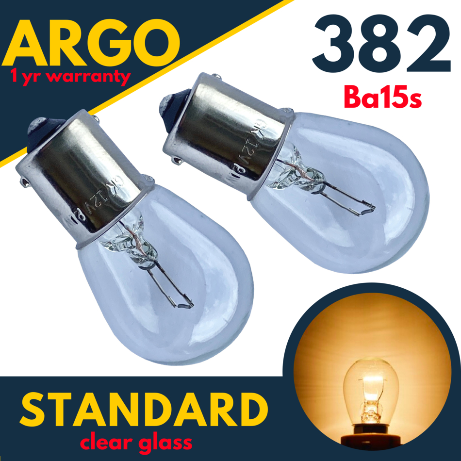 382 P21w Ba15s Halogen Clear Light Bulbs Stop Tail Brake Bayonet 1156 ...