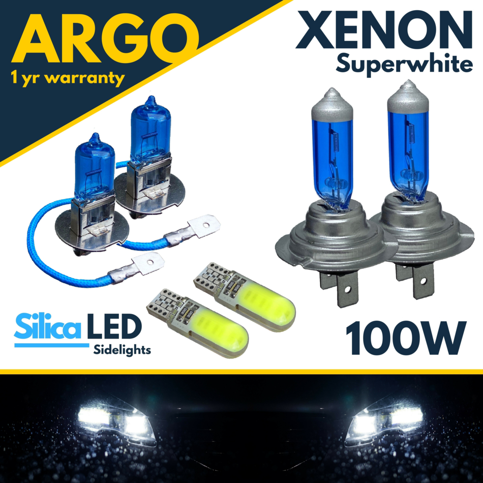 Skoda Fabia Headlight Bulbs 1999-2007 100w Led White Xenon Side Light ...