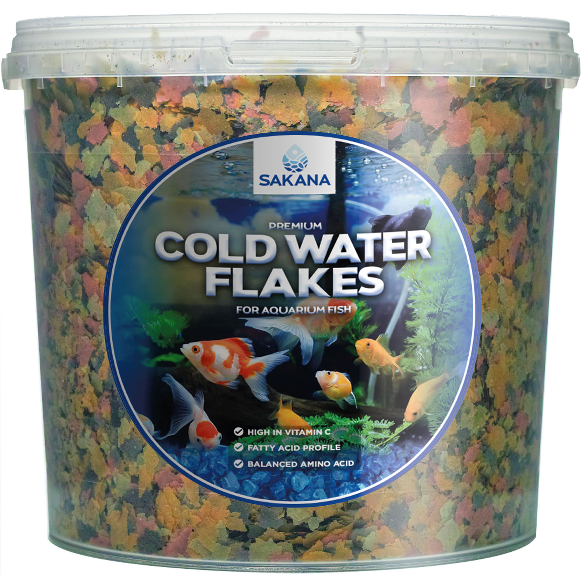 Sakana Premium Fish Flakes Protein Rich Balanced Cold Water Aquarium ...