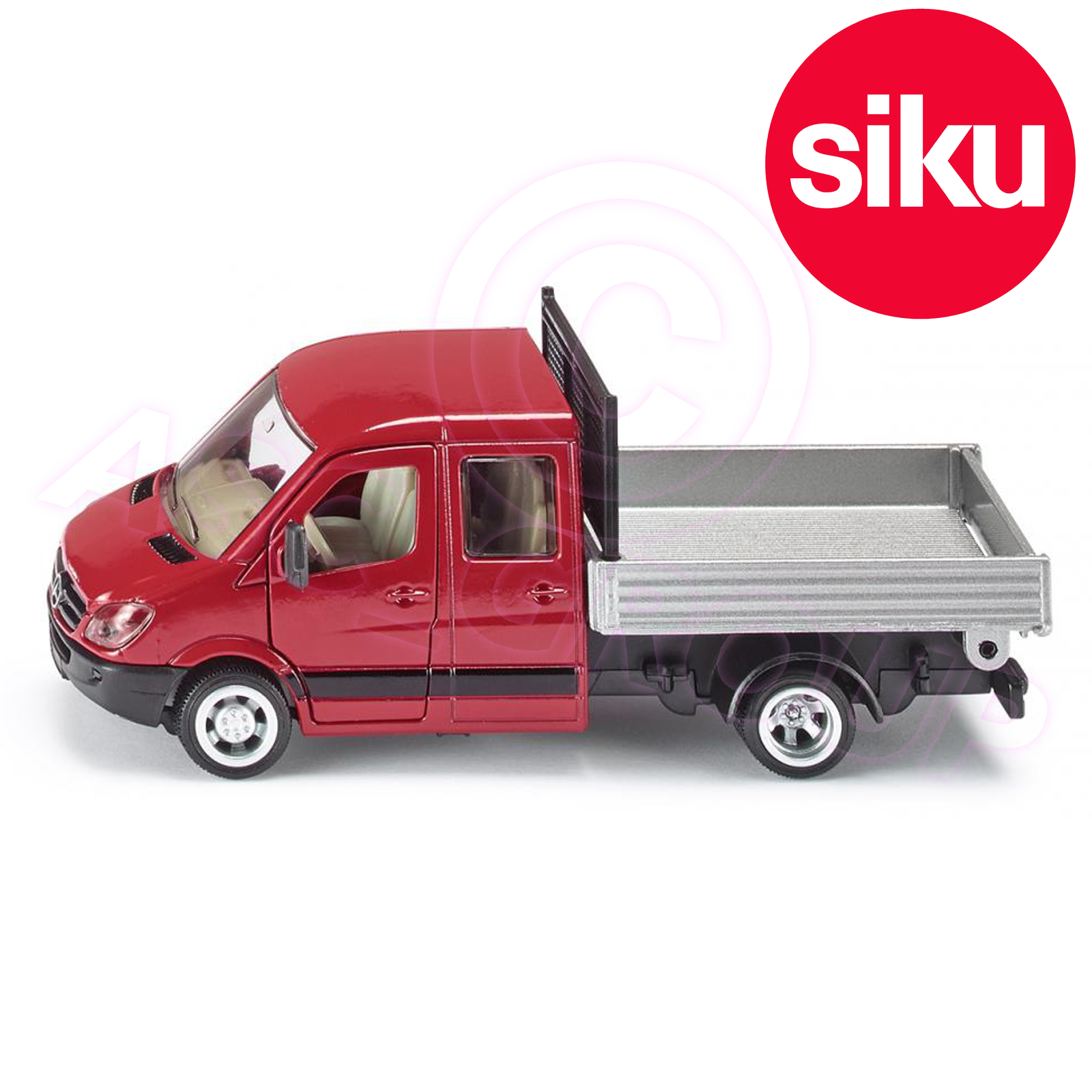 Siku 3538 Mercedes Sprinter Van Tipping Flatbed Platform Crew / Twin ...