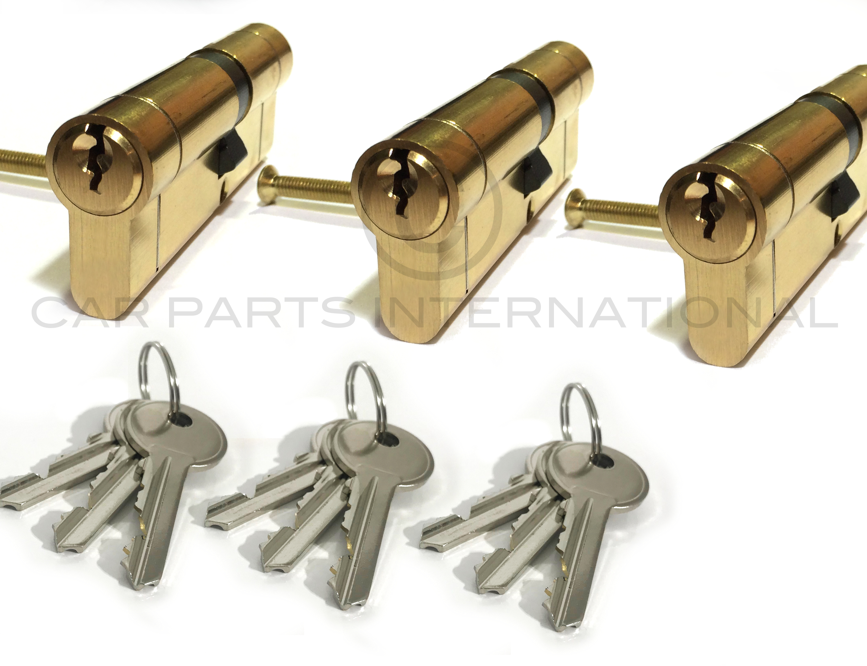 High Security Euro Door Lock 40/40 BRASS Finish 1-10 Locks Keyed Alike ...