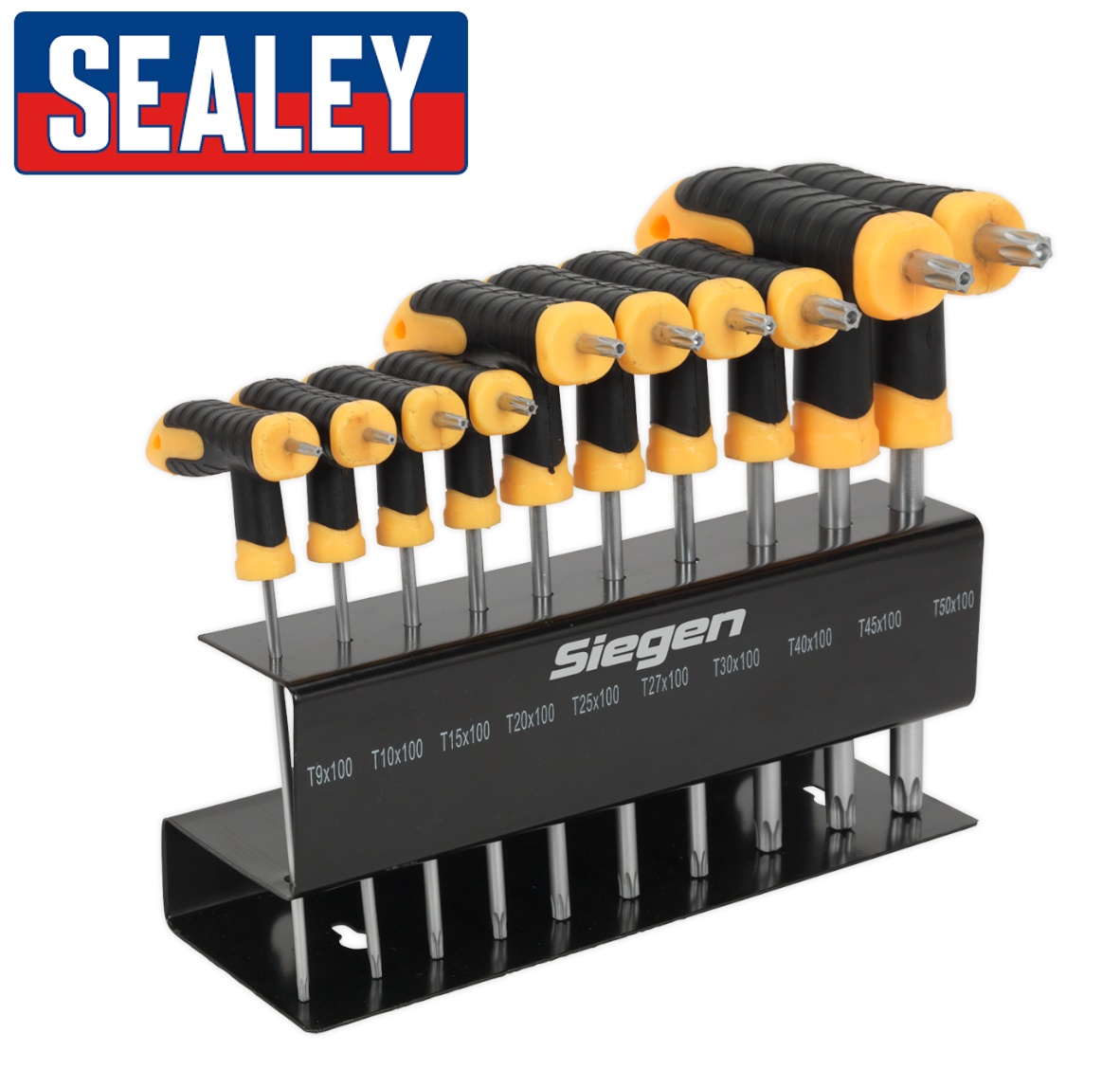 10pc T-Handle TRX-Star Torx Key Set (Security) in Metal Stand Siegen by ...