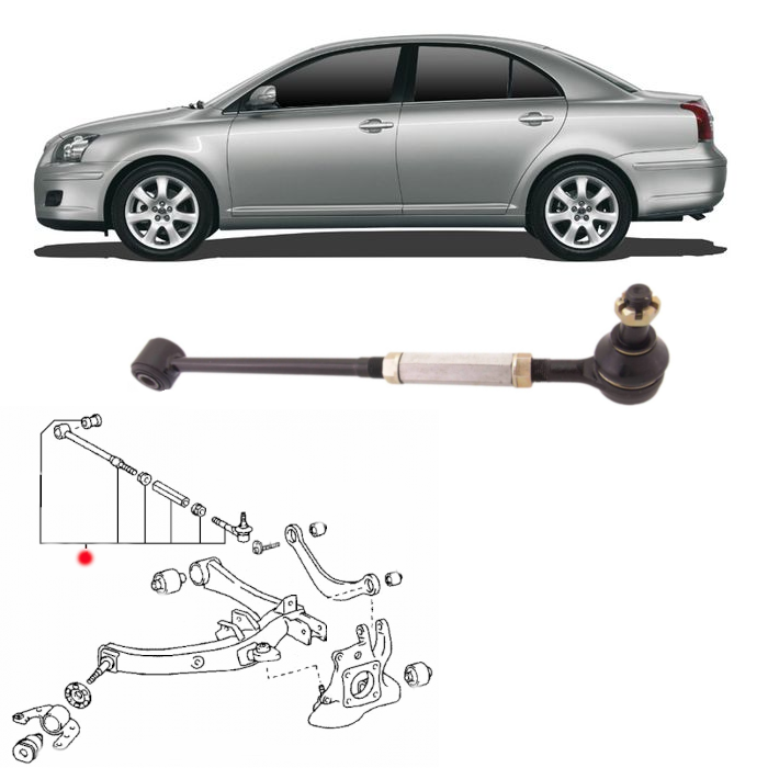 Rear Suspension Control Arm - Upper L/R - fits Toyota Avensis (_T25 ...