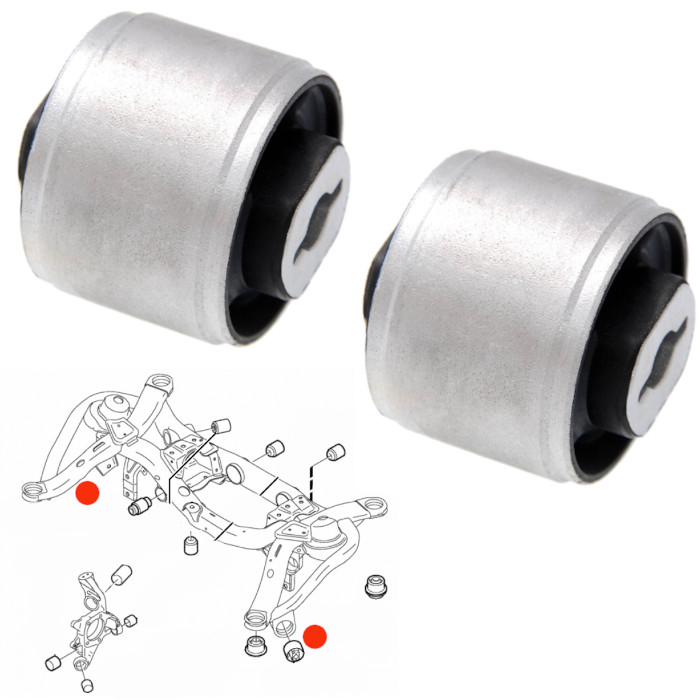 Rear Axle Trailing Arm Bush L/R - fits Volvo C70, S60, S80, V70, XC70 ...