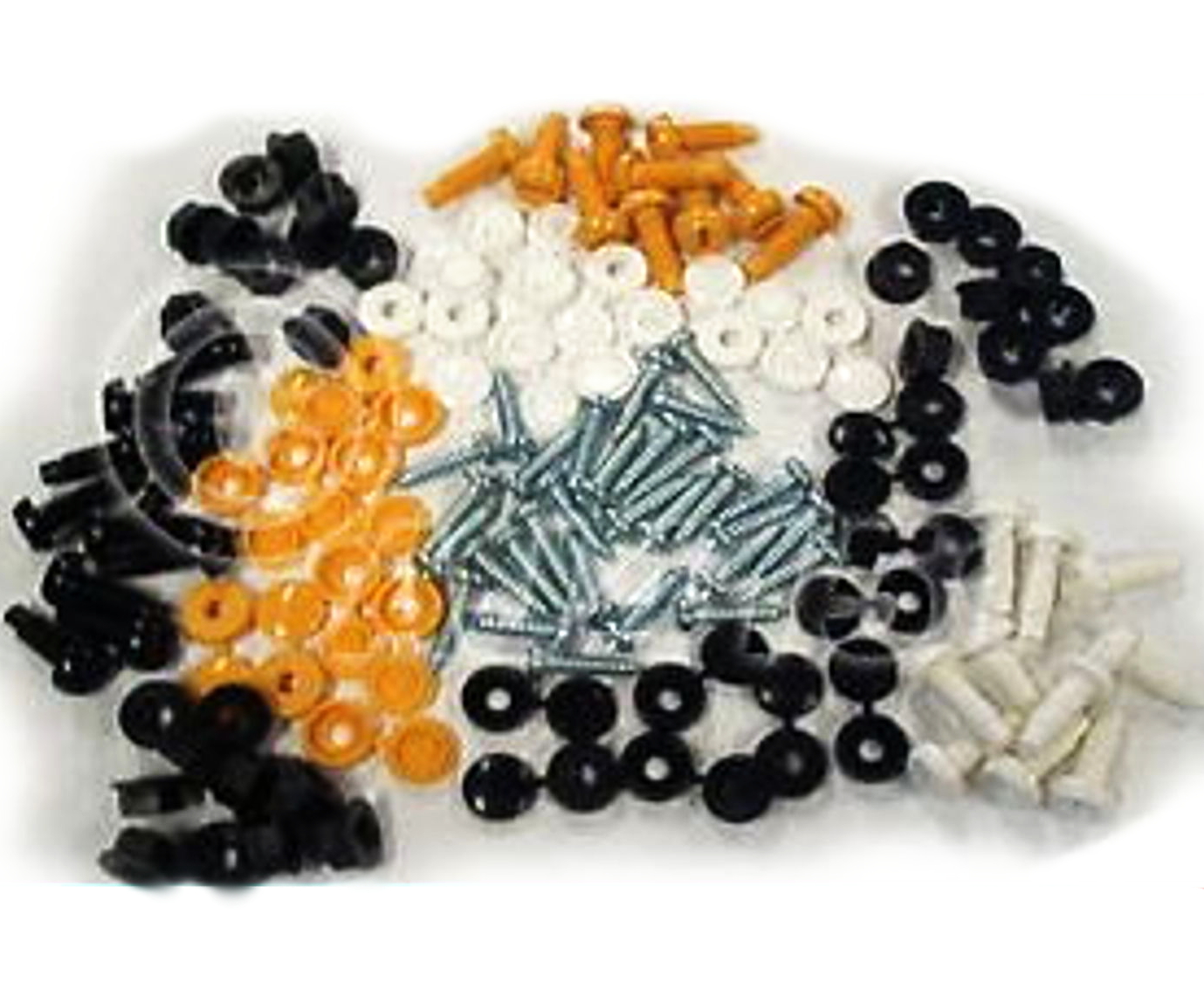 60 pack mixed LICENCE PLATE FIXING PLASTIC SCREWS &CAPS | eBay
