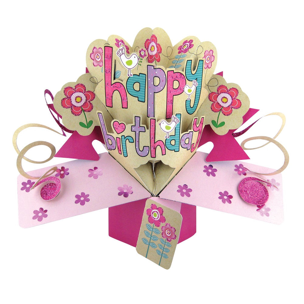 Happy Birthday Female Pop Up Greeting Card Birthday Card Cards