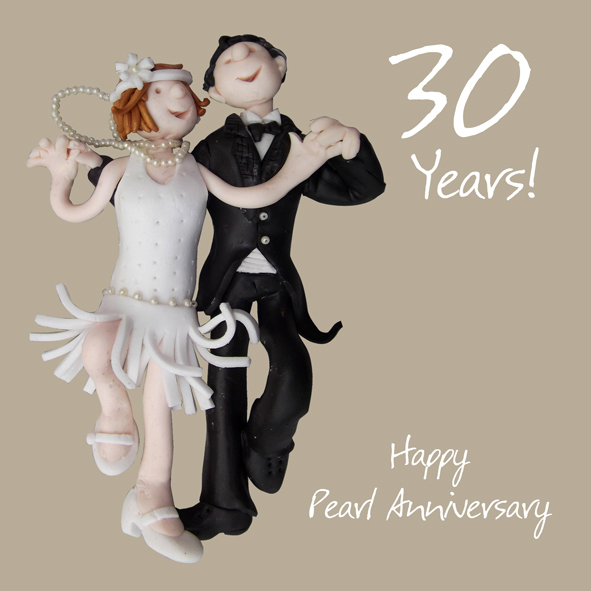 Happy 30th Pearl Anniversary Greeting Card One Lump Or Two Cards