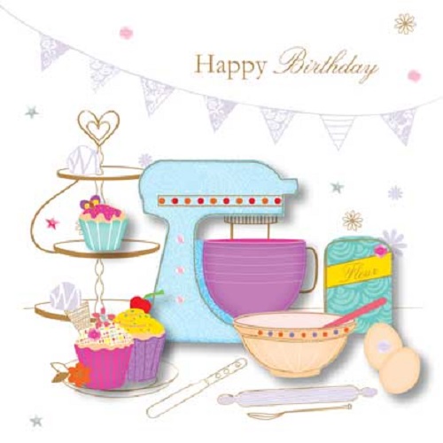 Handmade Baking Happy Birthday Greeting Card By Talking Pictures ...