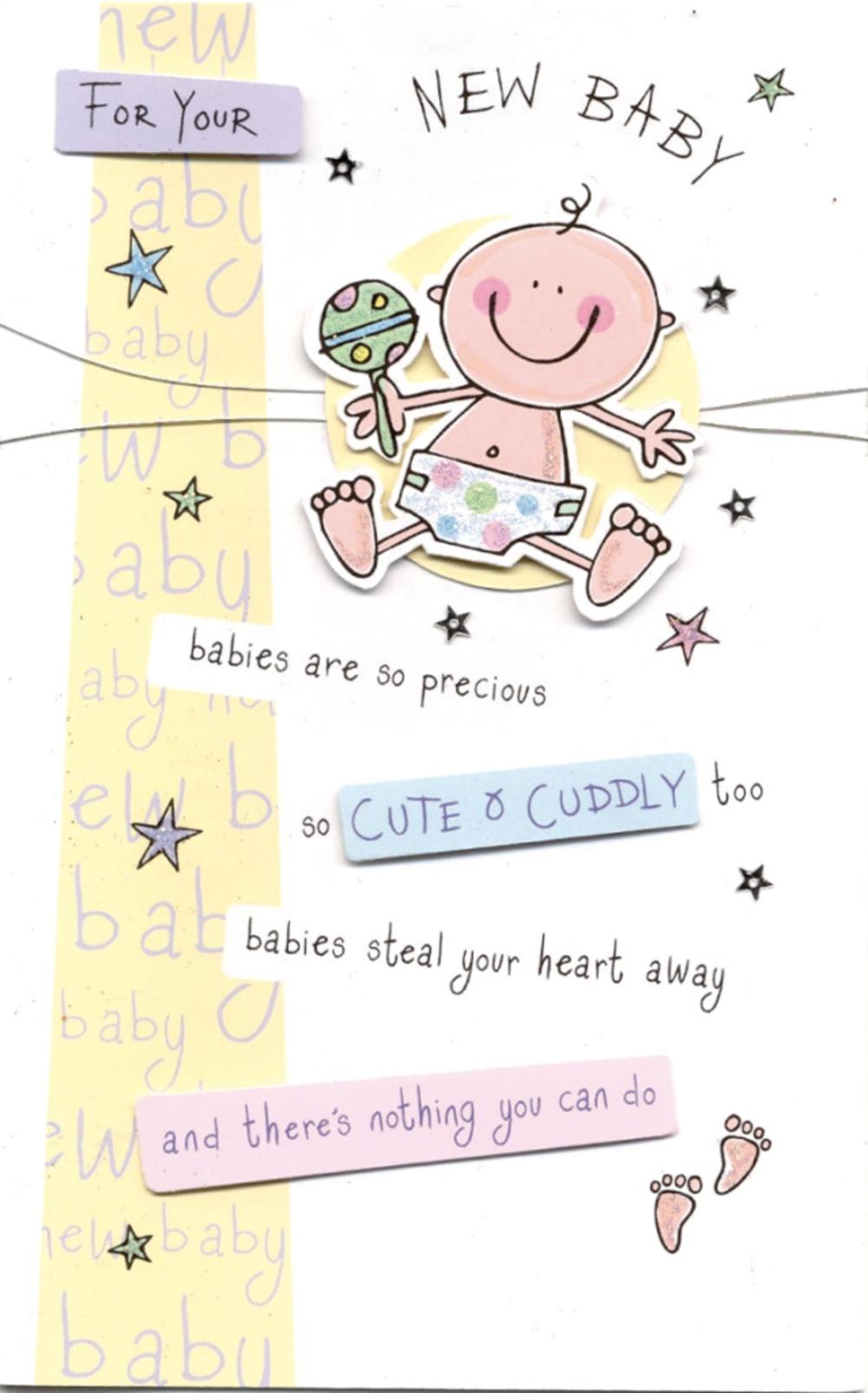 New Baby Embellished Greeting Card | Cards | Love Kates