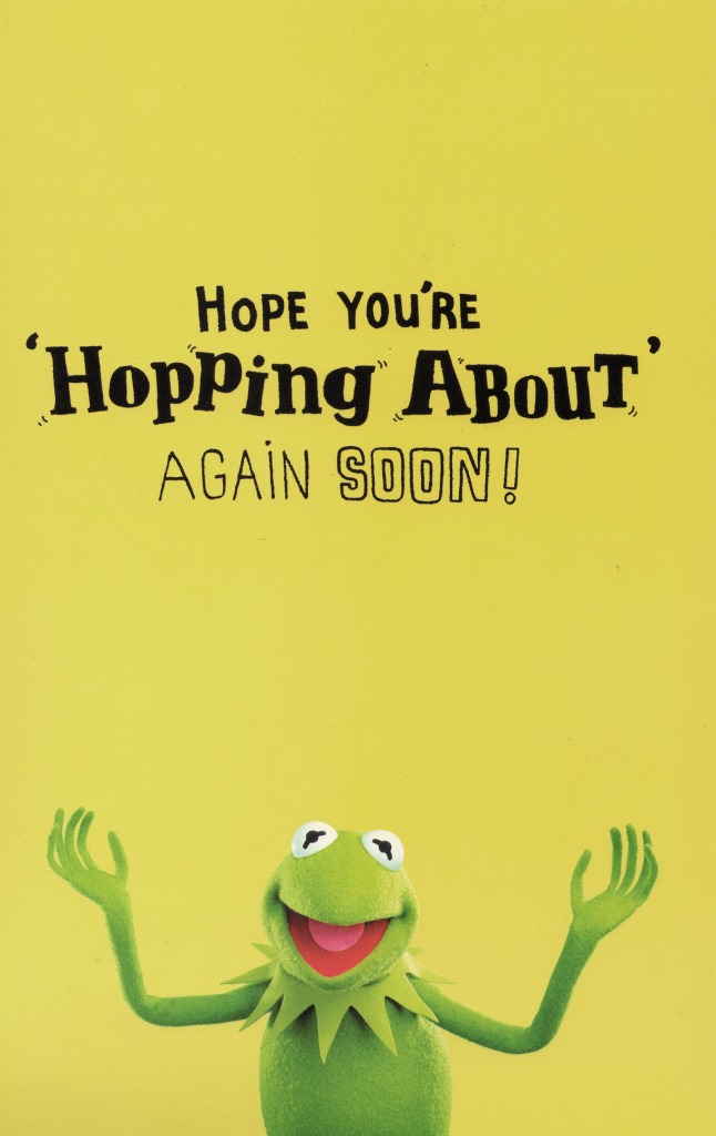 Kermit The Frog Get Well Soon Card Disney Muppets Greeting Cards ...