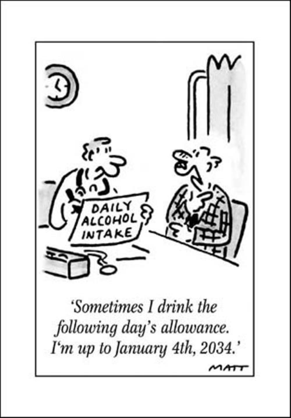 Daily Alcohol Allowance Funny Matt Greeting Card | Cards | Love Kates