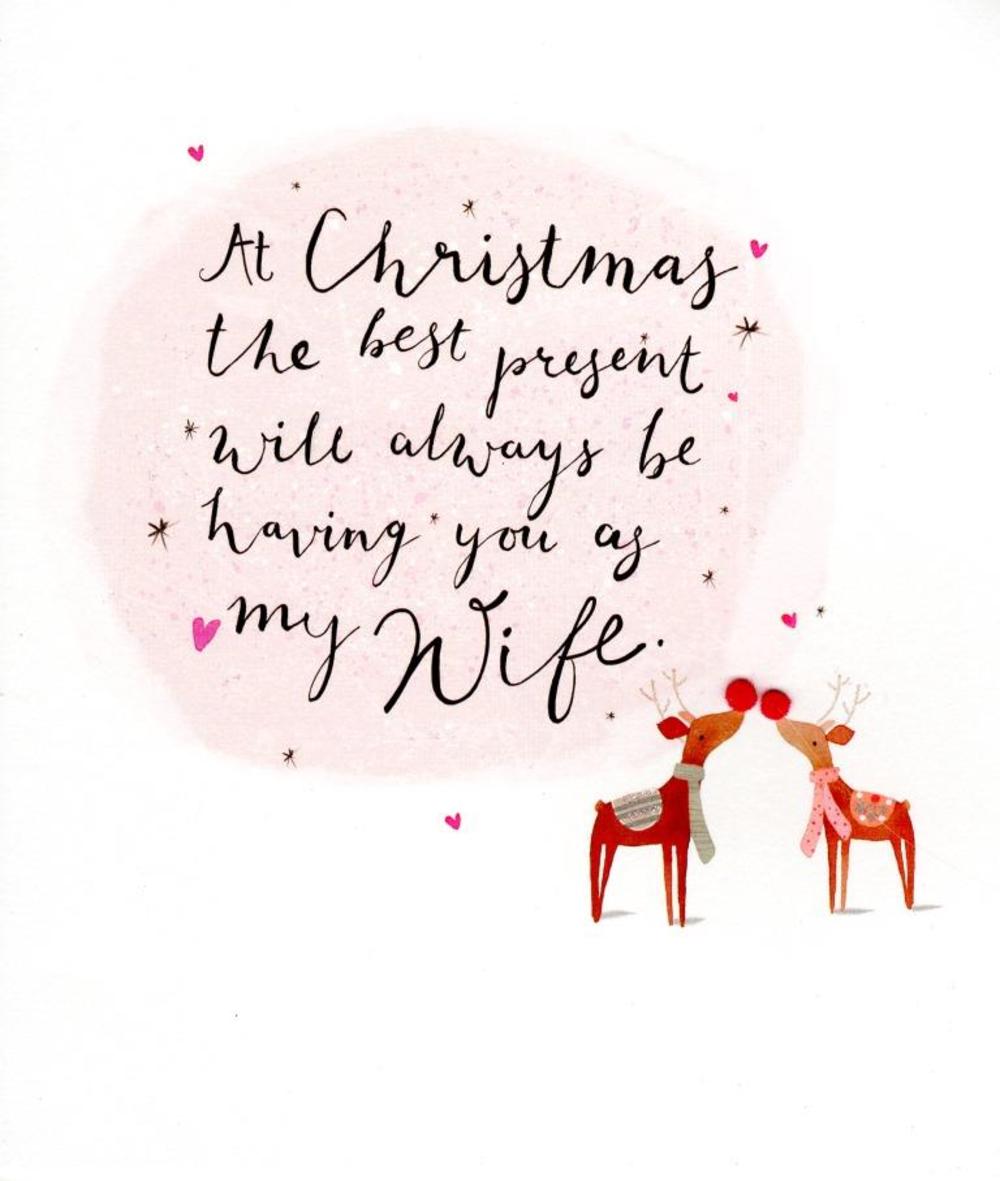 Wife Best Present Christmas Greeting Card Cards Love Kates