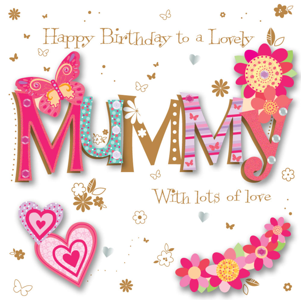 Mummy Birthday Handmade Embellished Greeting Car Cards Mummy Birthday Handmade Embellished Greeting Car Cards