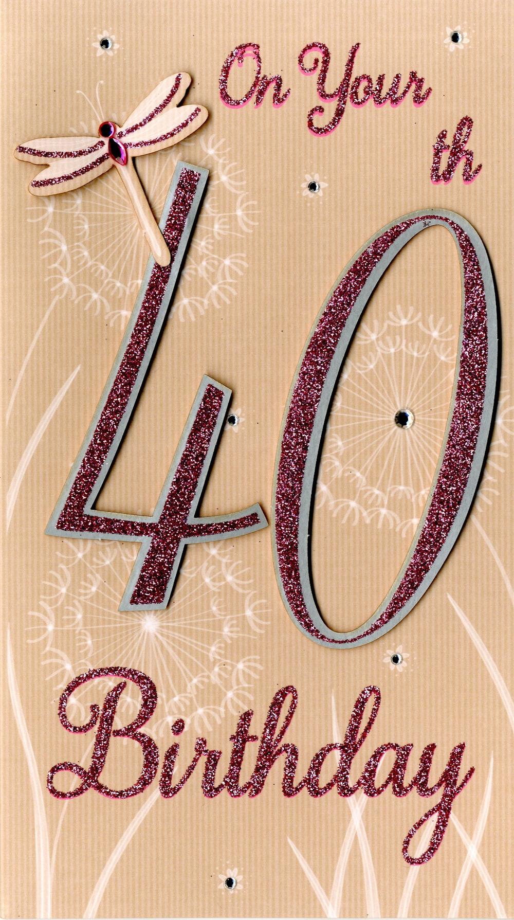 Happy 40th Birthday Greeting Card Cards