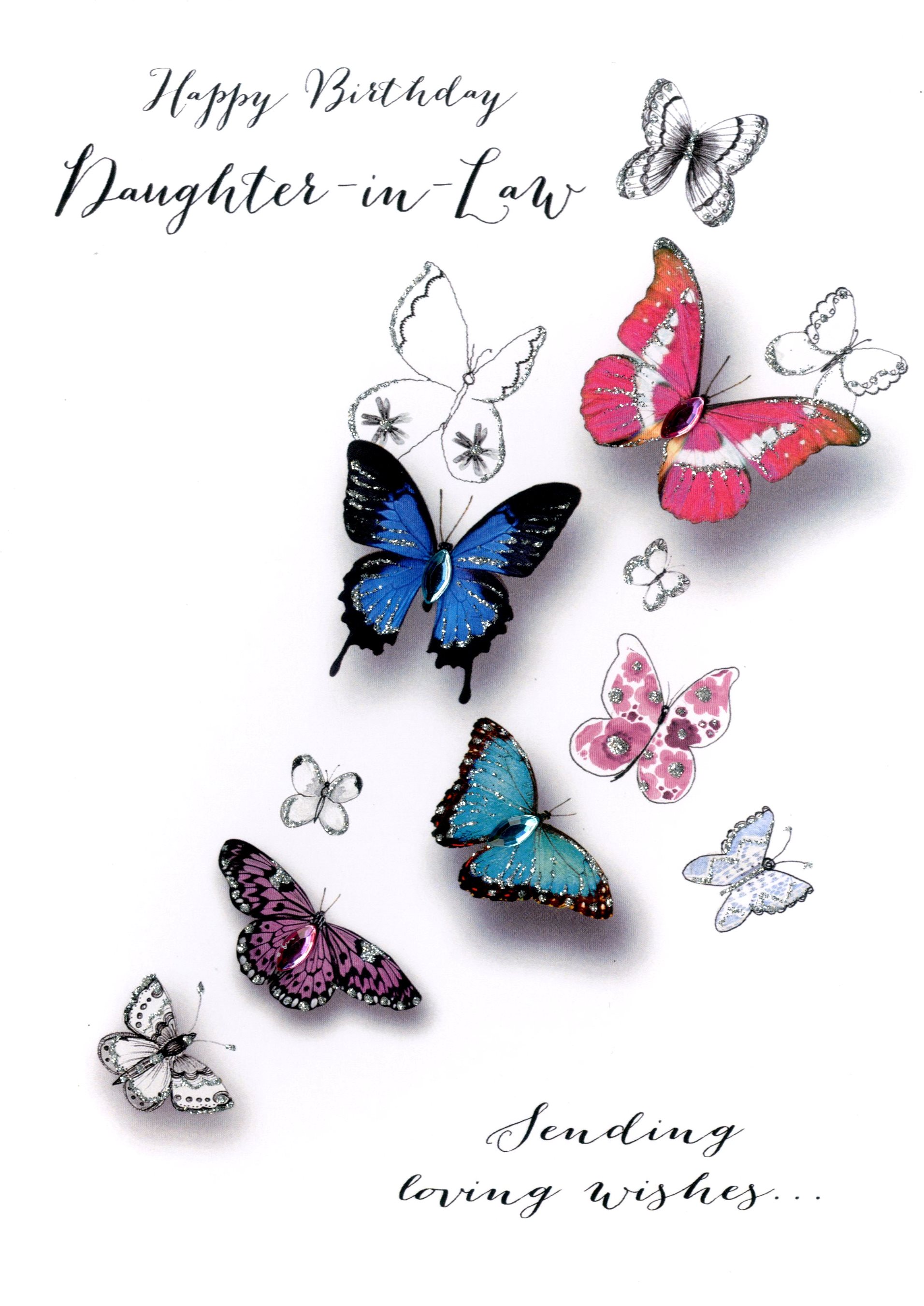 Daughter In Law Birthday Embellished Greeting Card Cards