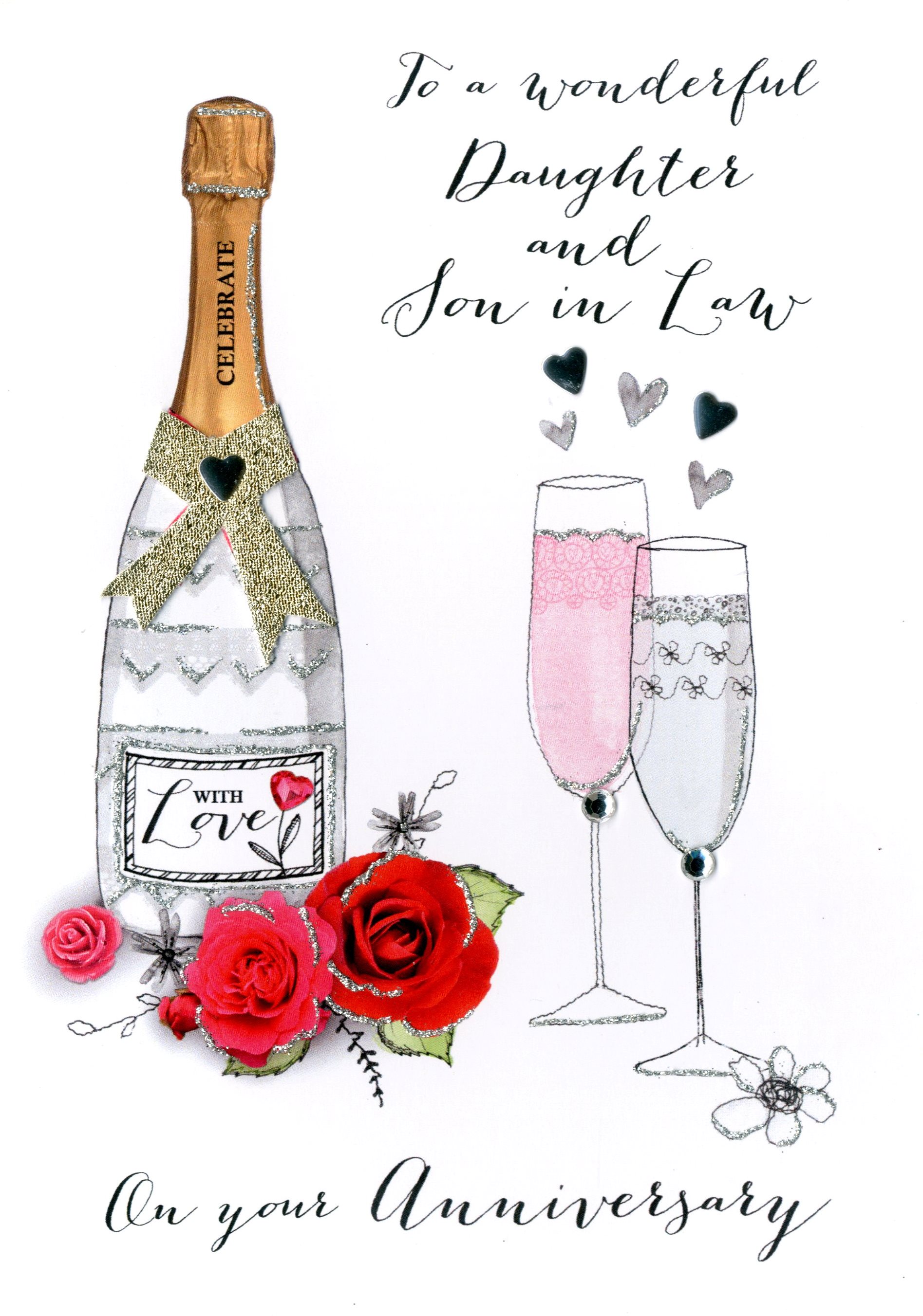 Daughter Son In Law Anniversary Greeting Card Cards