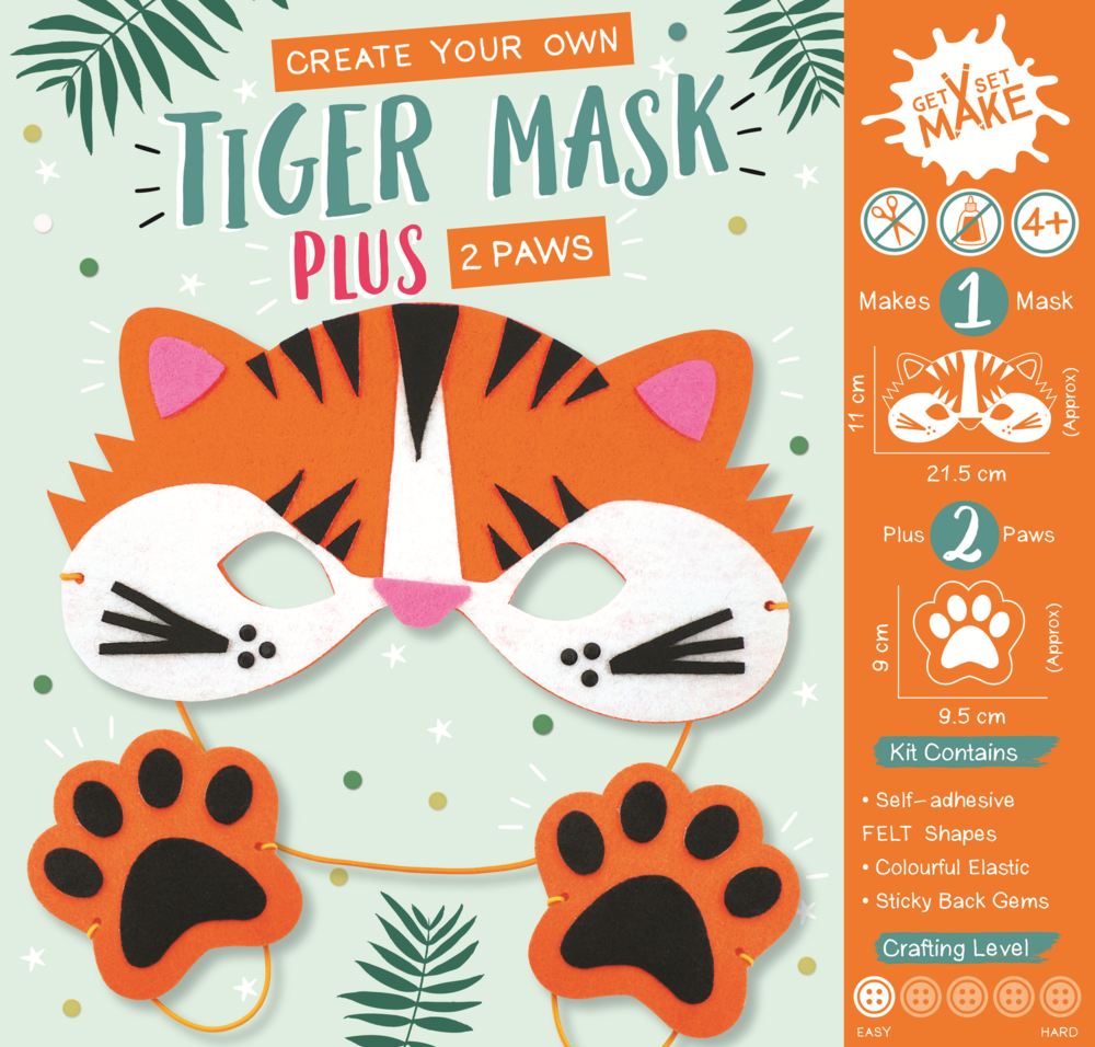 Get Set Make Create Your Own Tiger Mask Felt | Gifts