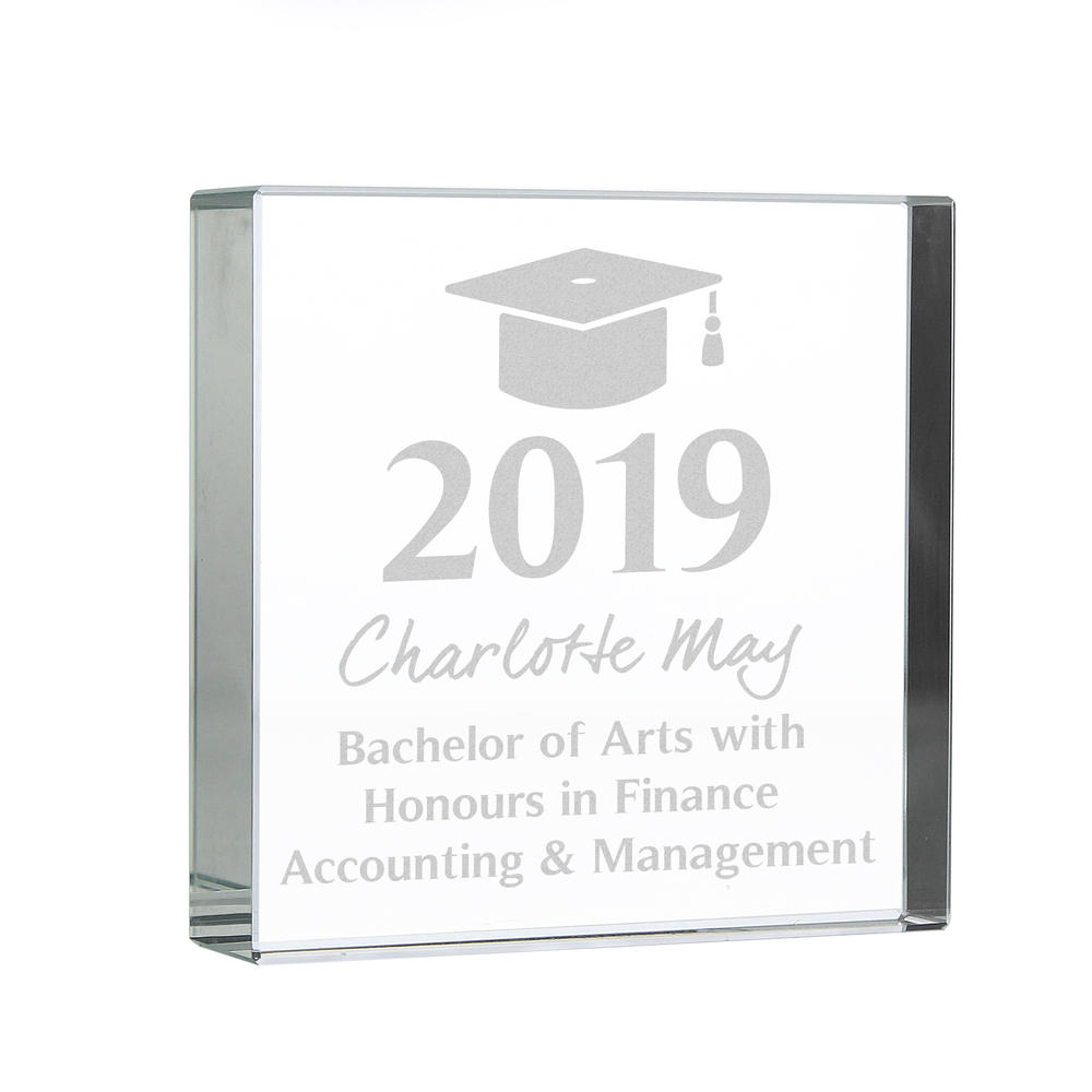 Personalised Graduation Large Crystal Token - Personalise It! | Gifts