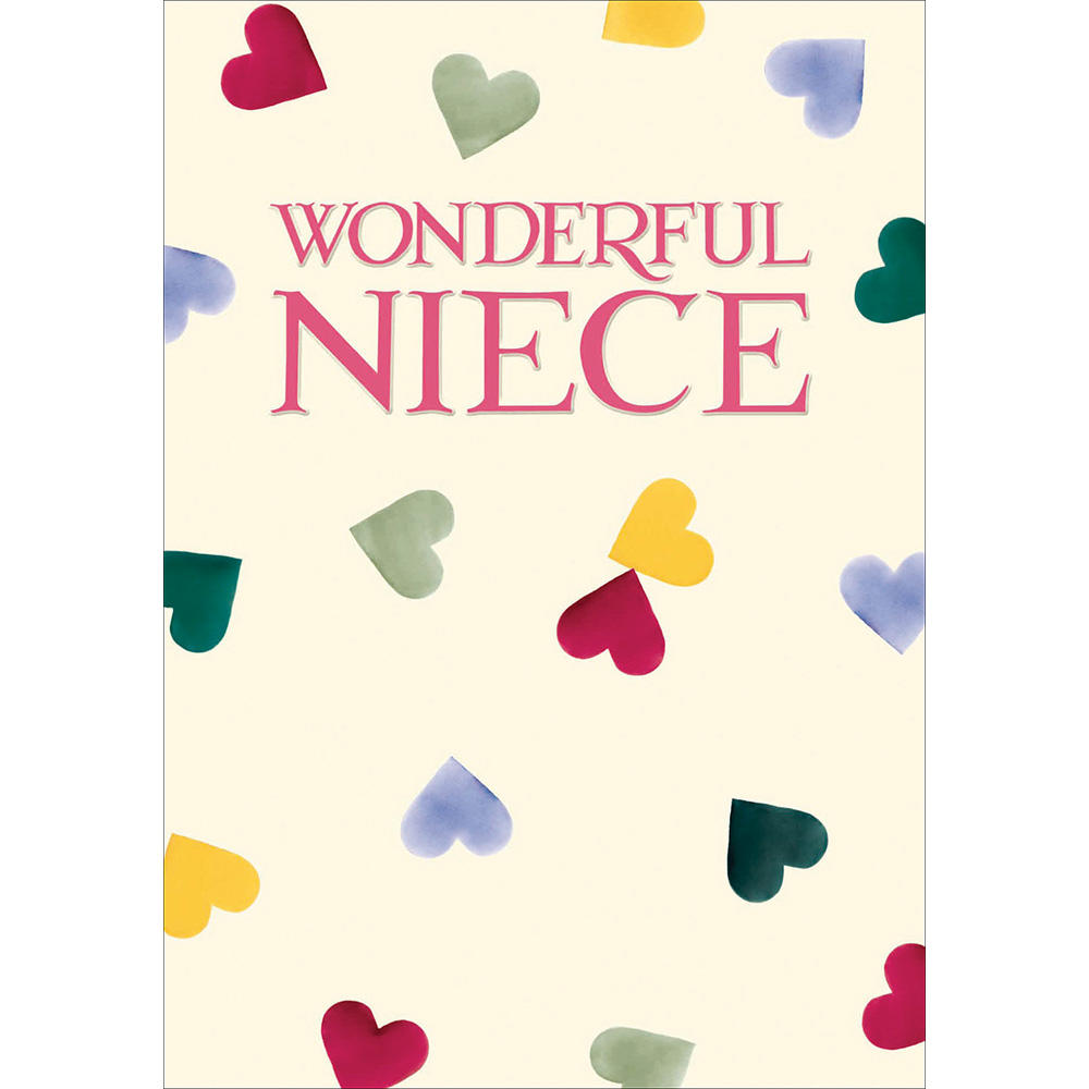 Wonderful Niece Hearts Emma Bridgewater Birthday Greeting Card | Cards Wonderful Niece Hearts Emma Bridgewater Birthday Greeting Card | Cards