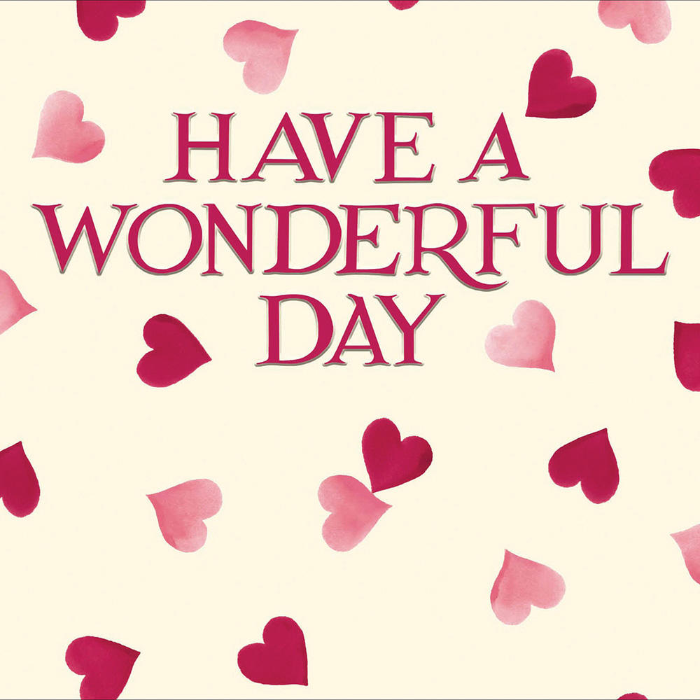 A Wonderful Day Hearts Emma Bridgewater Birthday Greeting Card | Cards A Wonderful Day Hearts Emma Bridgewater Birthday Greeting Card | Cards
