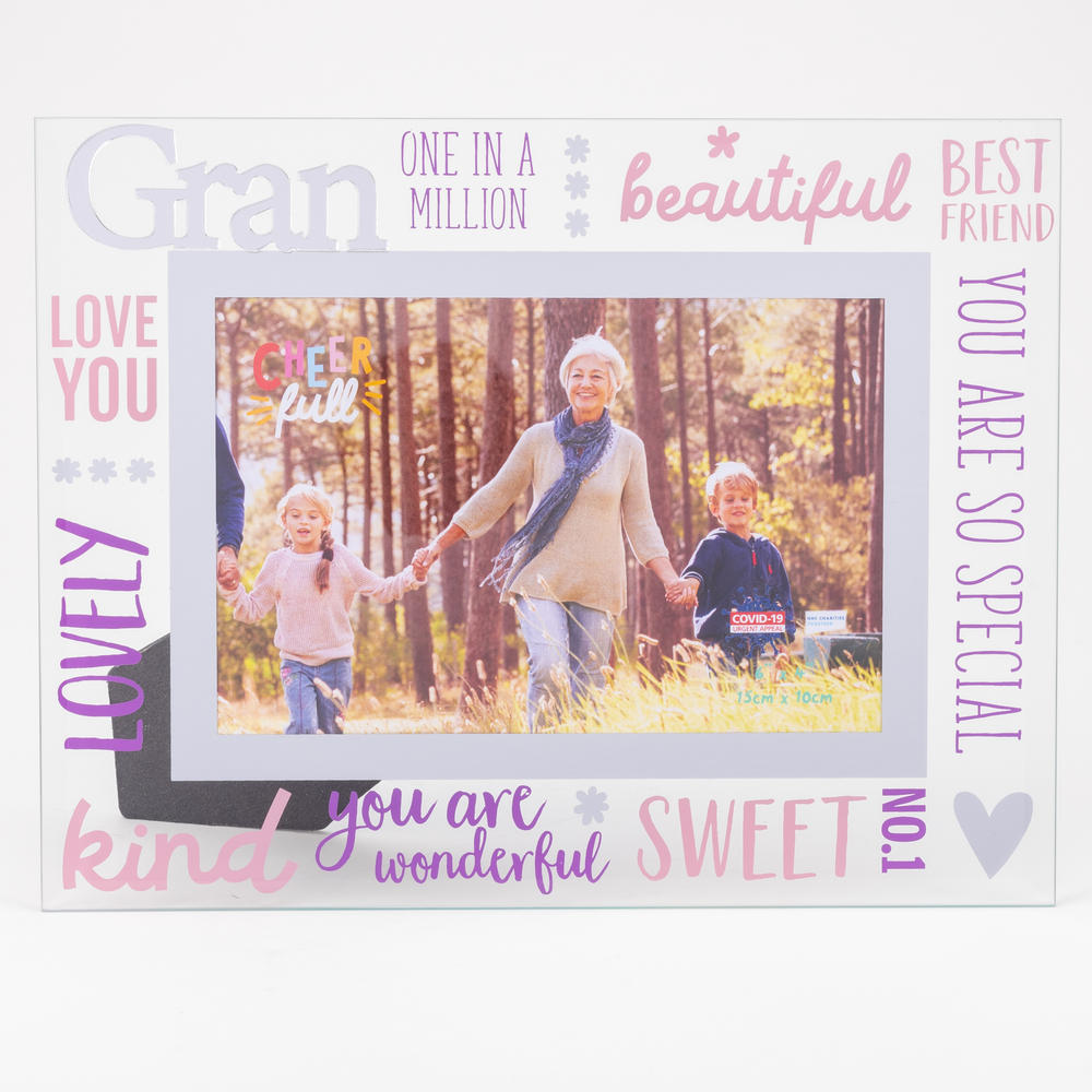 Gran Photo Frame Freestanding Cheerfull Glass 6 X 4 Photo Frame Gifts gran-photo-frame-freestanding-cheerfull-glass-6-x-4-photo-frame-gifts