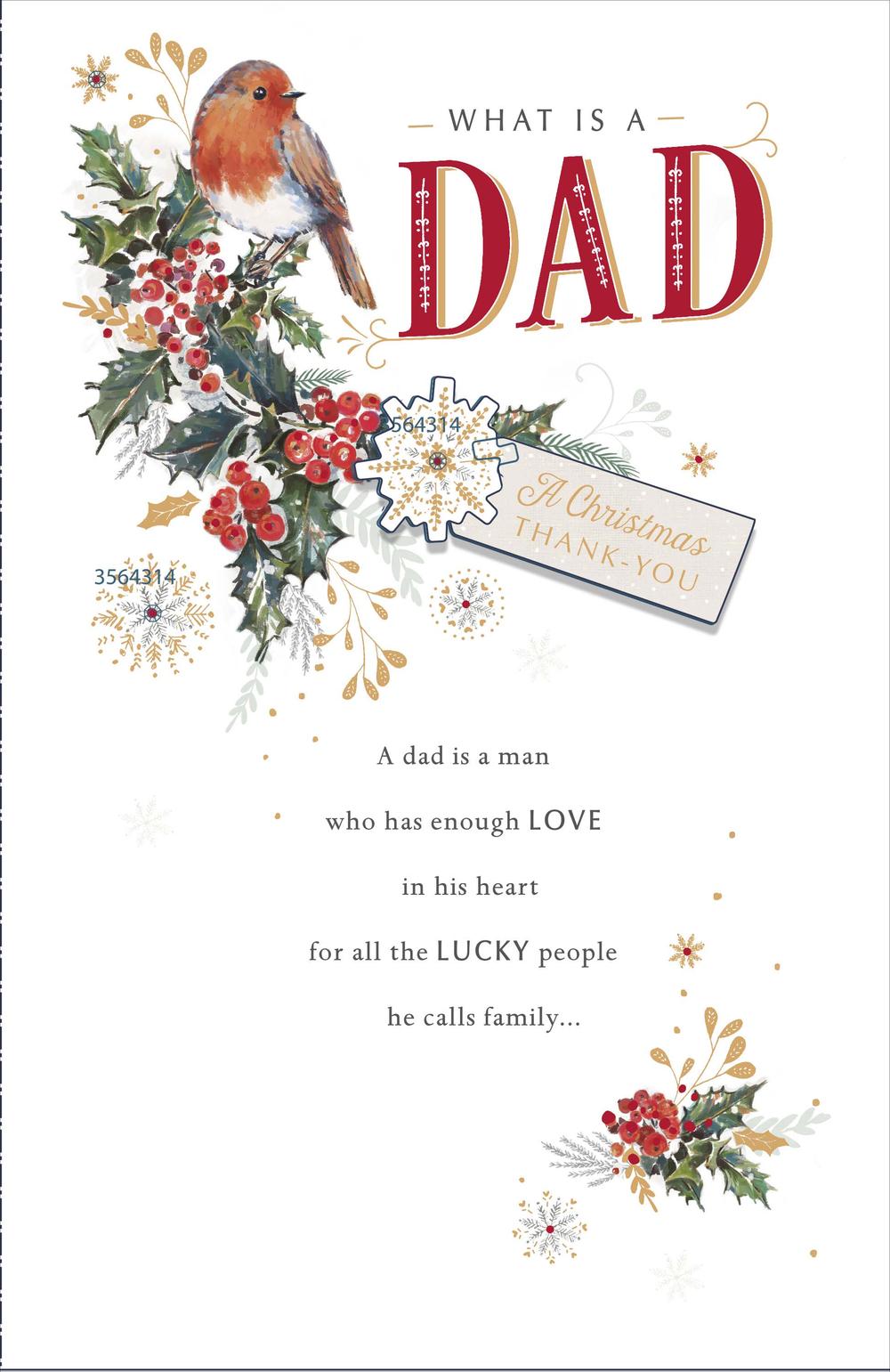 Son And Daughter In Law Traditional Embellished Christmas Card Cards