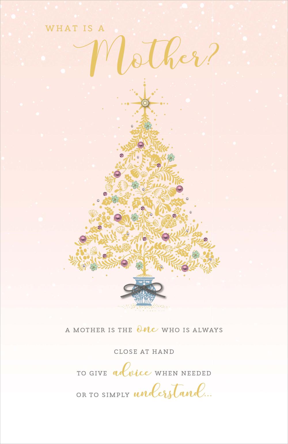 Son And Daughter In Law Traditional Embellished Christmas Card Cards