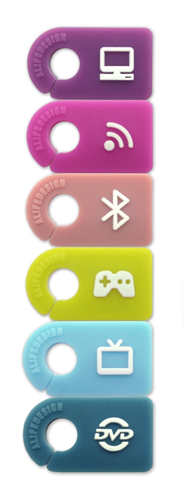 Alfie Design Plug Tag Media/Kitchen/Office Cable Wire Plugs Organiser ...