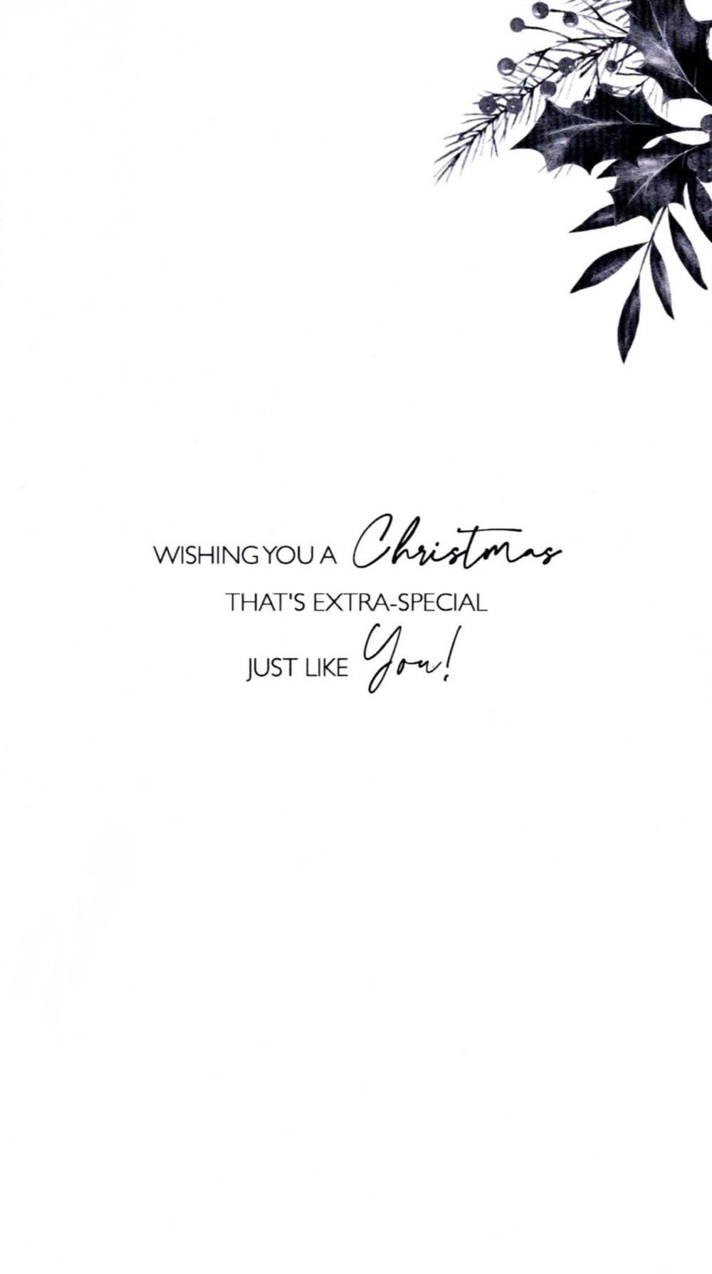 To My Wonderful Wife Embellished Christmas Card Hand Finished Cards