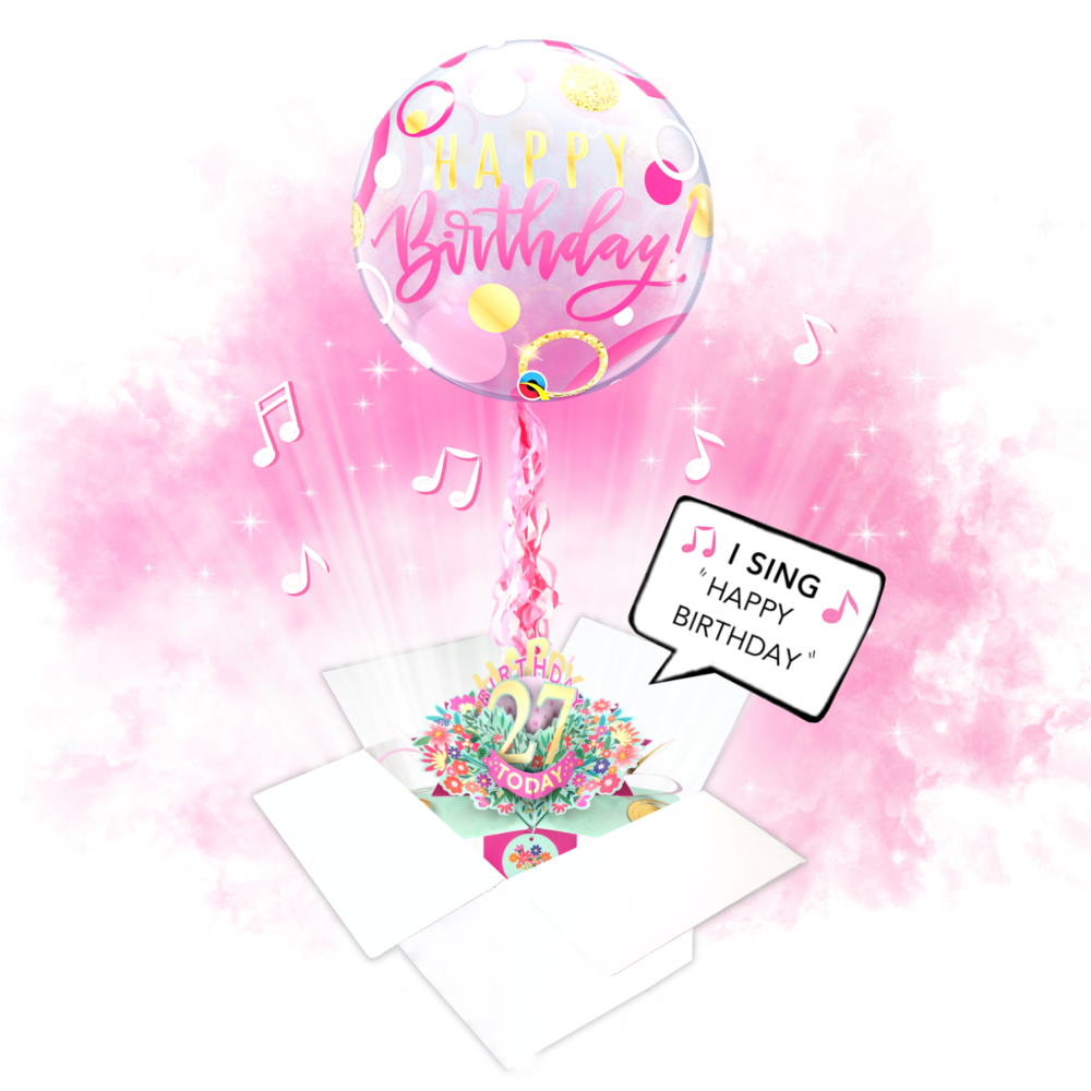13th Birthday Pop Up Card And Musical Balloon Surprise Delivered In A Box