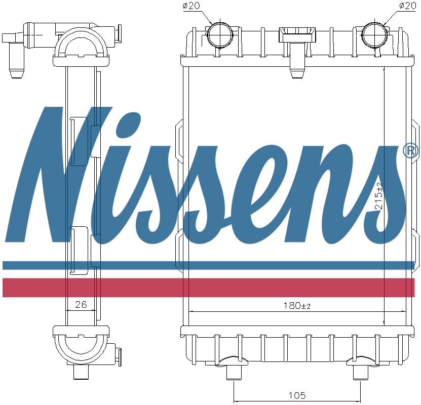 NISSENS Coolant Radiator Auxiliary 606645 – ARKS4Cooling.com