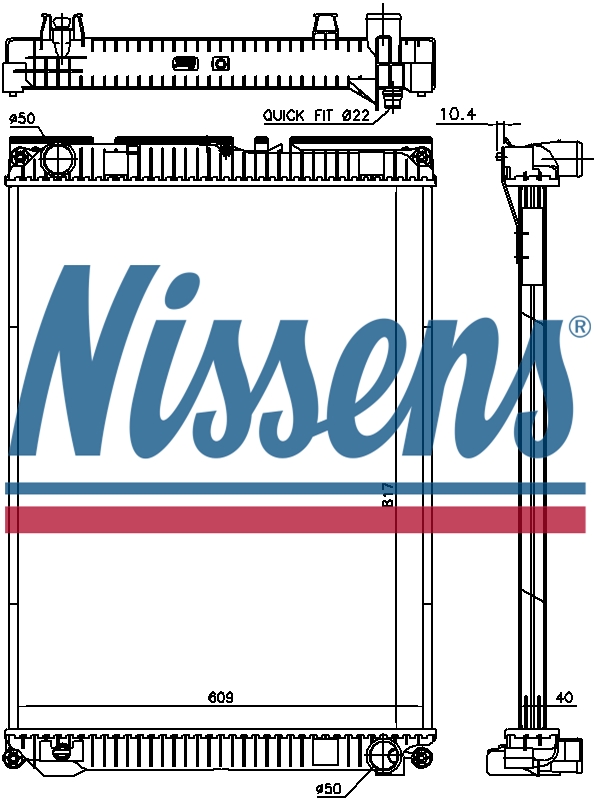 NISSENS Coolant Radiator 628763 – ARKS4Cooling.com
