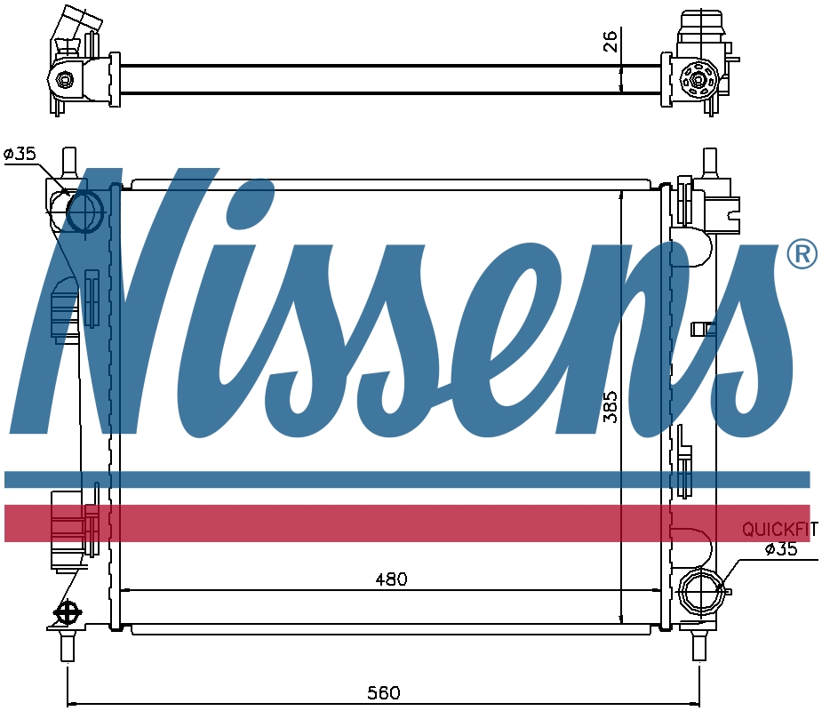 NISSENS Coolant Radiator 67611 – ARKS4Cooling.com